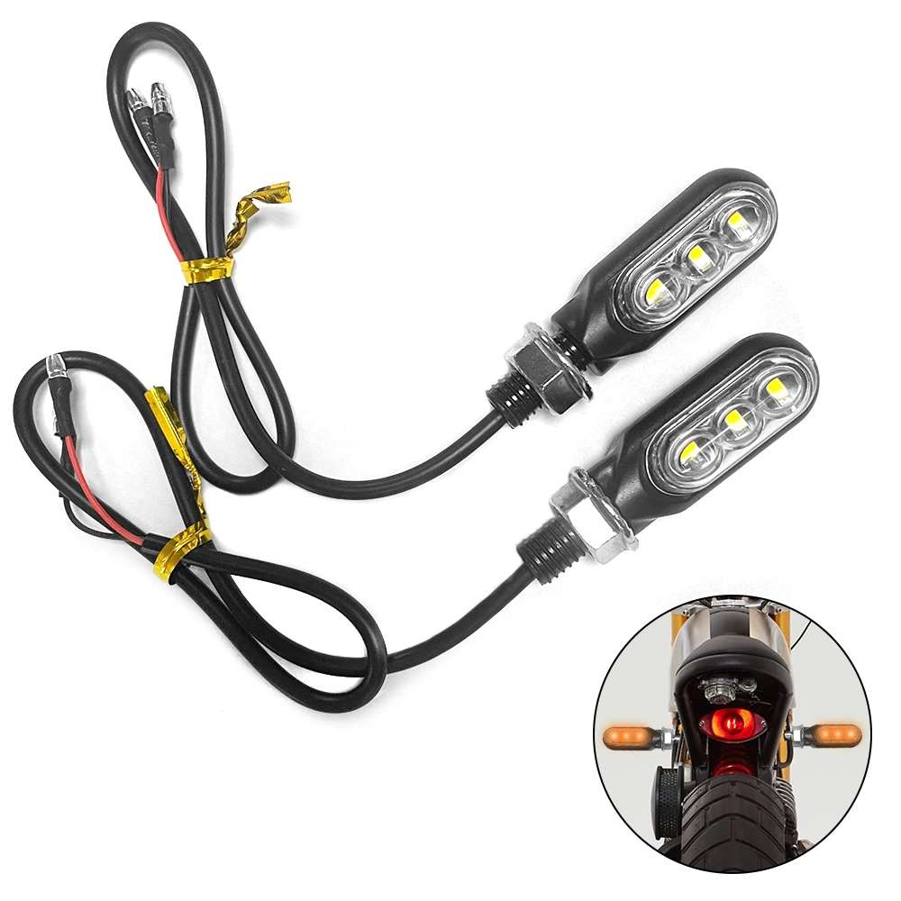 12V-3000K-1200LM-Universal-Tail-Lamps-M10-Screw-Yellow-Lights ...