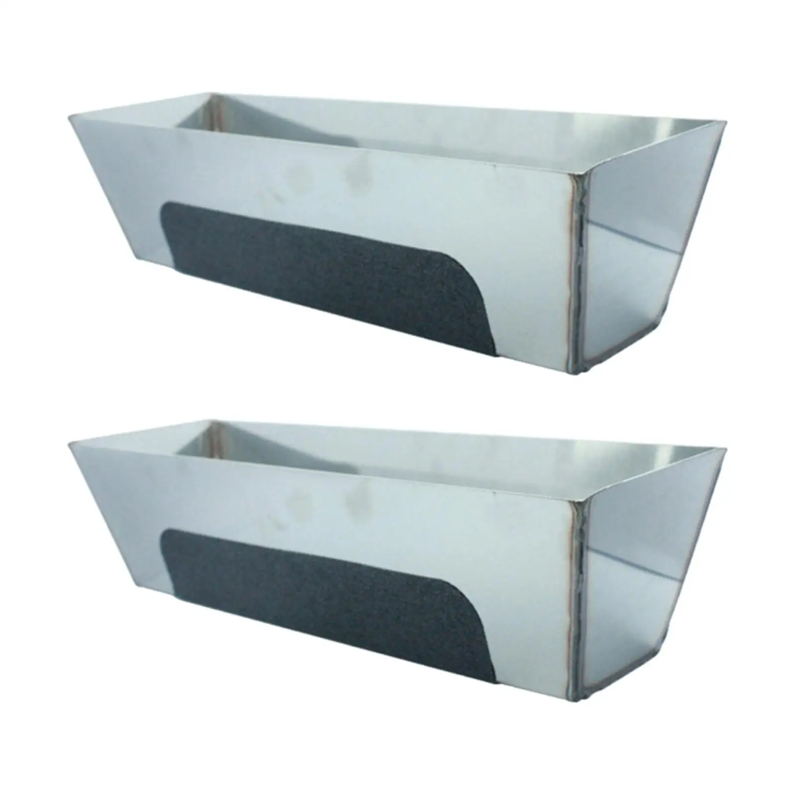 Stainless Steel Mud Pan Sheared Sides Bucket Tray Metal Fittings ...