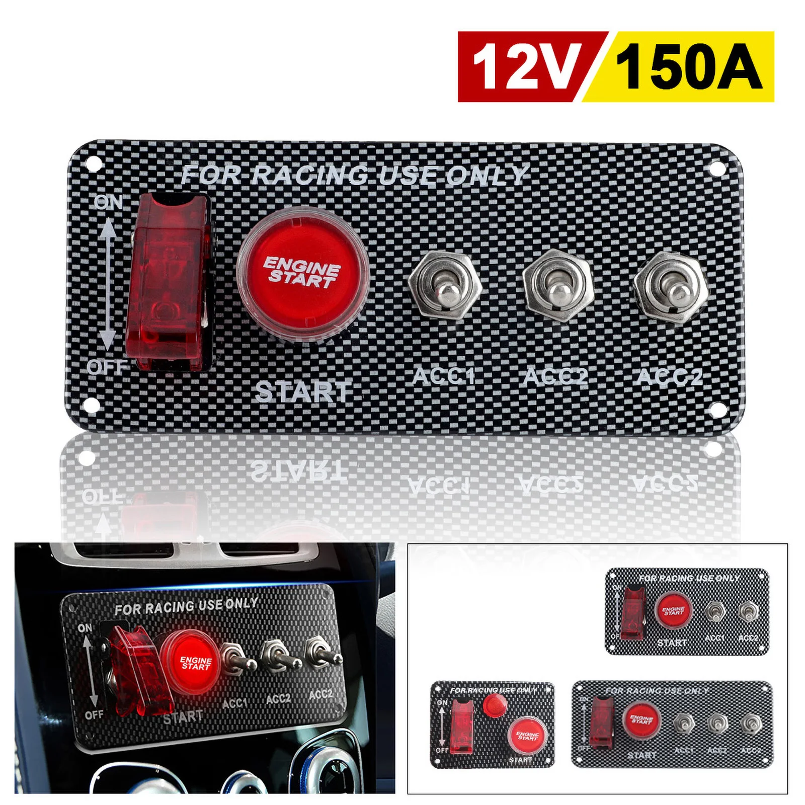 CNSPEED-Car-Engine-Start-Button-Rocker-Toggle-Switch-12V-LED-Panel ...