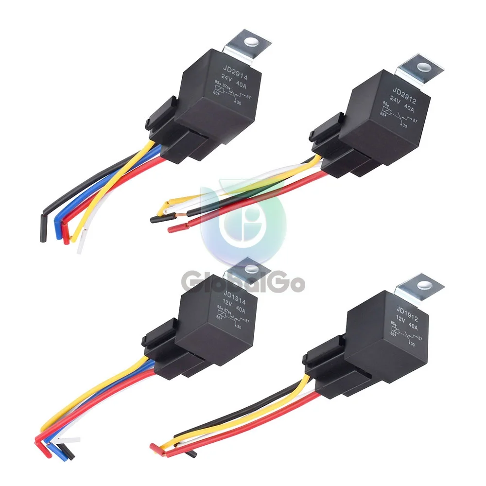 1Pcs-Car-Relay-12V-24V-40A-4P-5Pin-Waterproof-Automotive-Relay-JD1912 ...