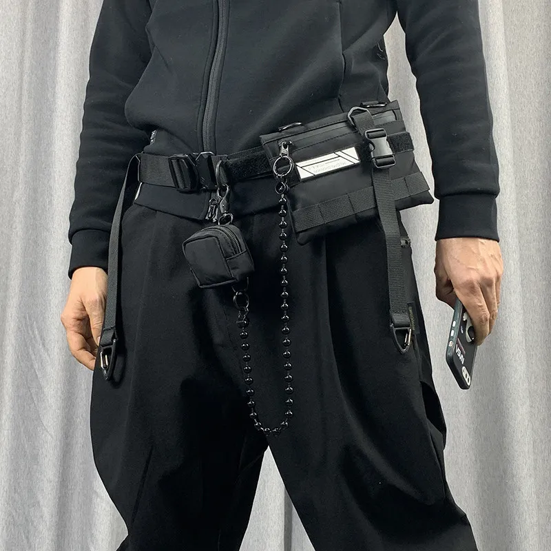 2024 Punk Hip Hop Multifunction Detachable Combined Waist Bag Men Women ...