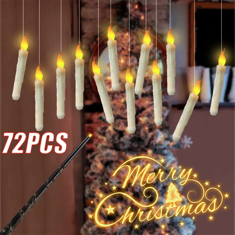 Magical-Floating-LED-Candles-with-Magic-Wand-Remote-Control-Candle ...