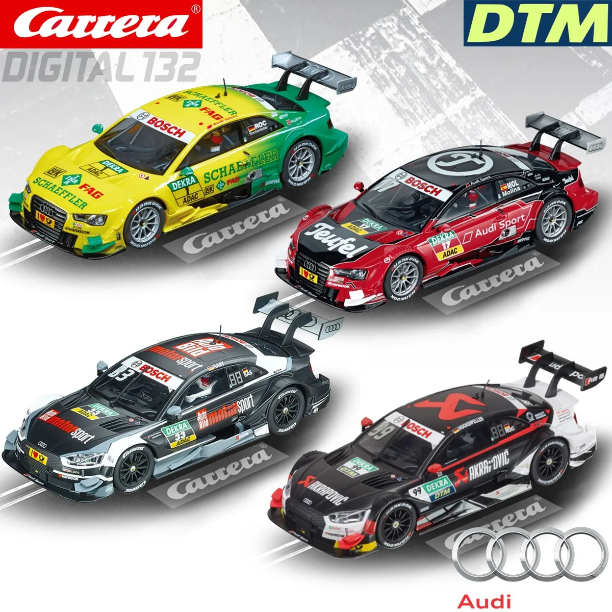 Carrera-Slot-Car-Digital132-30707-Audi-A5-DTM-M-Rockenfeller-30741-Audi ...