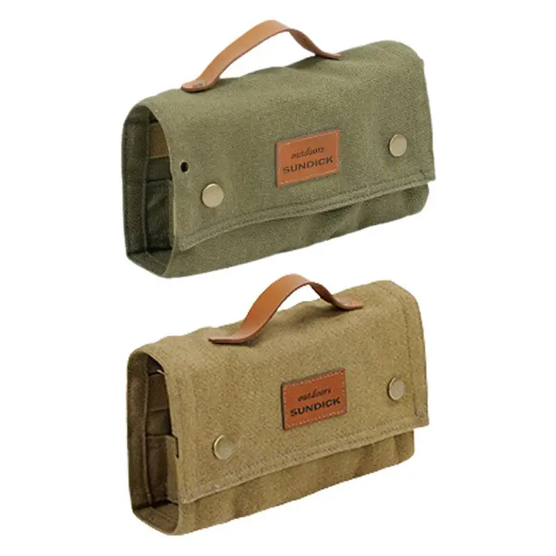 Camping Seasoning Storage Bag Portable Canvas Seasoning Storage Bag ...