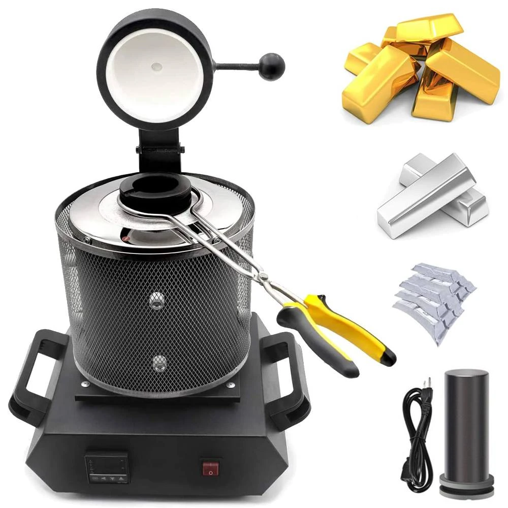 DANIU 3kg Metal Melting Furnace with LED Display Screen Jewelry Making ...