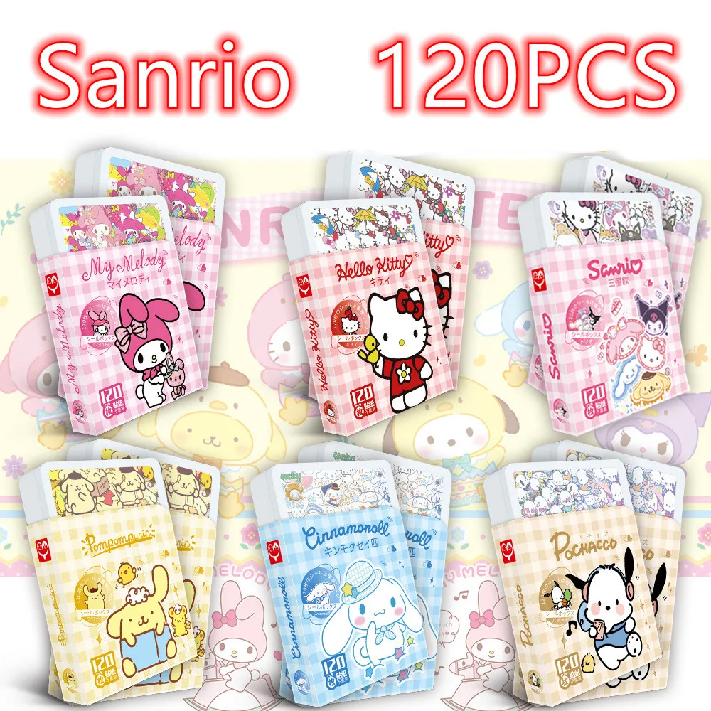 120PCS-Box-Sanrio-Sticker-Gift-Box-Cute-Hello-Kitty-Cinnamoroll-Kuromi ...