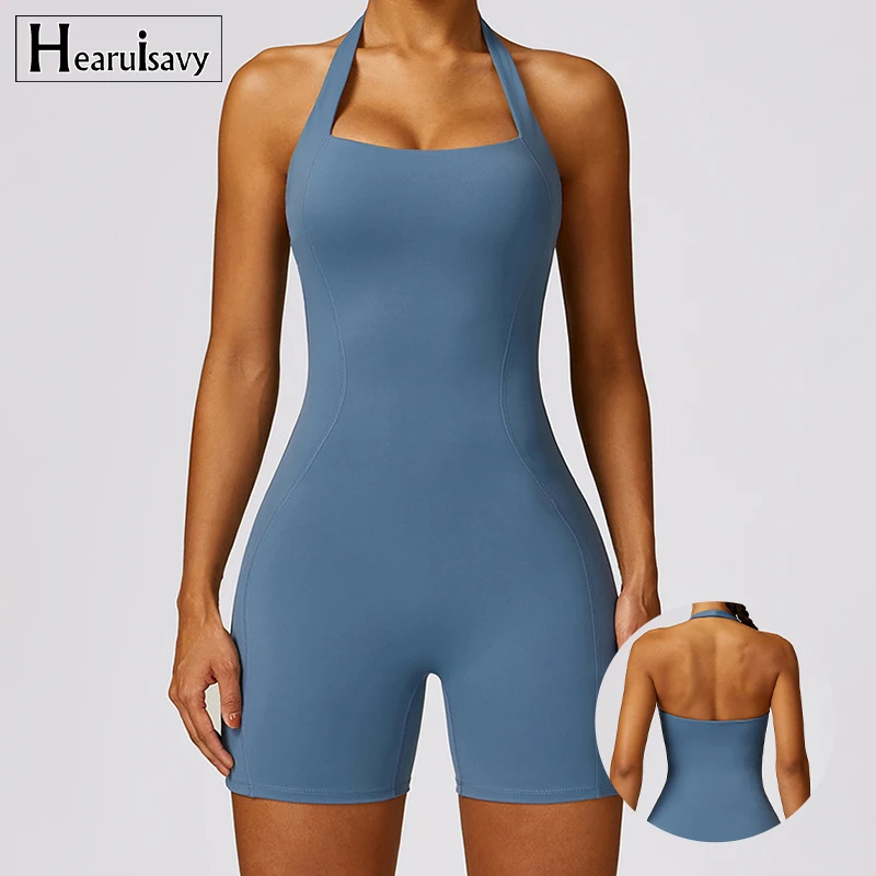 New-Short-One-piece-Suit-Running-Sports-Suit-Women-Gym-Sportswear-Set ...