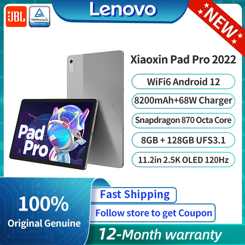 Lenovo tab xiaoxin Pad Pro 2022 11.2 polegada snapdragon 870 andriod 12 ...