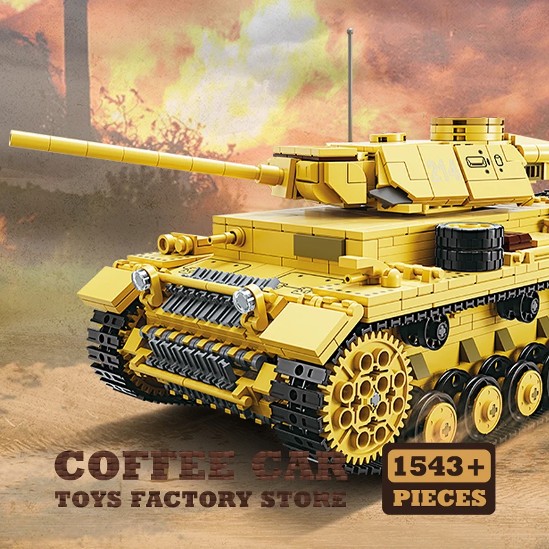 1543-Pcs-War-II-Military-Battle-Tank-MOC-Bricks-Model-Classic-Armored ...