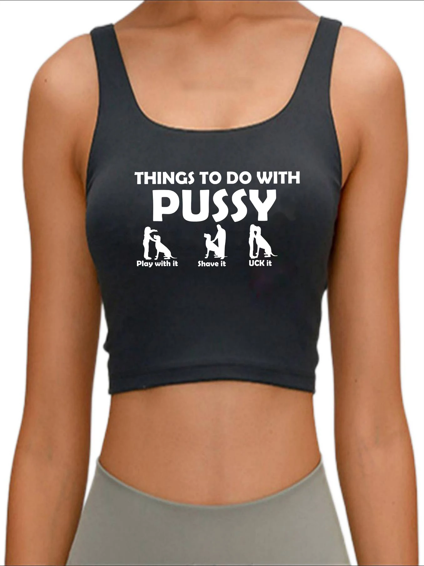 Funny-sayings-irony-Printing-Crop-Top-sarcasm-humor-gift-Slim-Fit ...