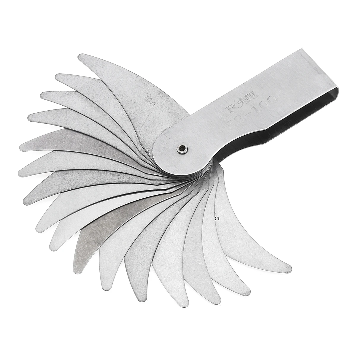 R52-100-16-Blade-Stainless-Steel-Radius-Gauge-Metal-R-Gauge-for ...