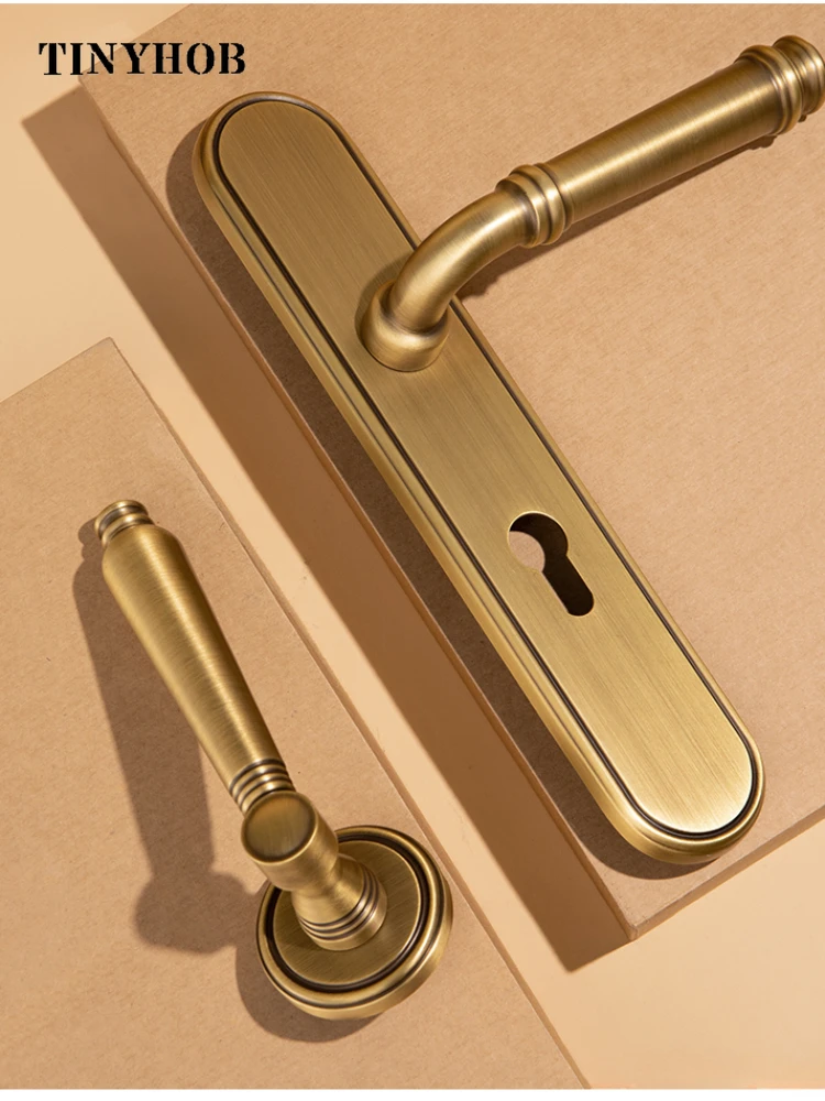 Retro-Bronze-European-Style-Door-Locks-with-Keys-Door-Handle-Security ...