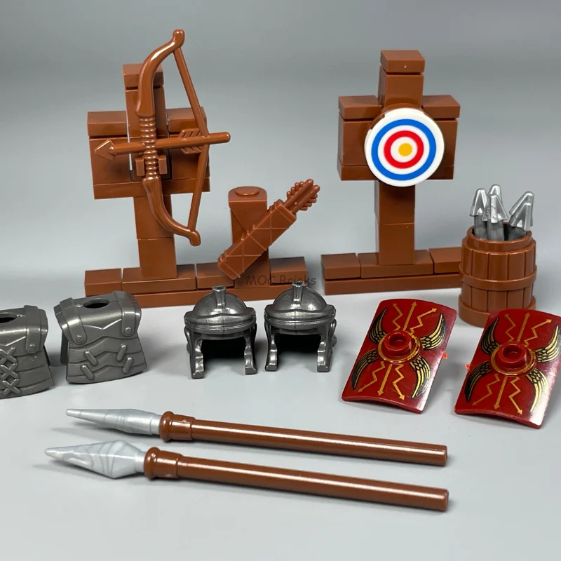 MOC Bricks Arrow Spartan Knight Warrior Roman Middle Age Castle Action ...