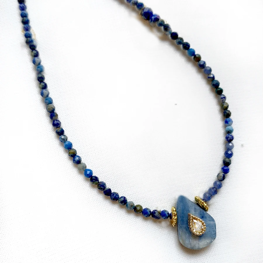 Collier pendentif en pierre naturelle semi réservoir pour hommes et ...