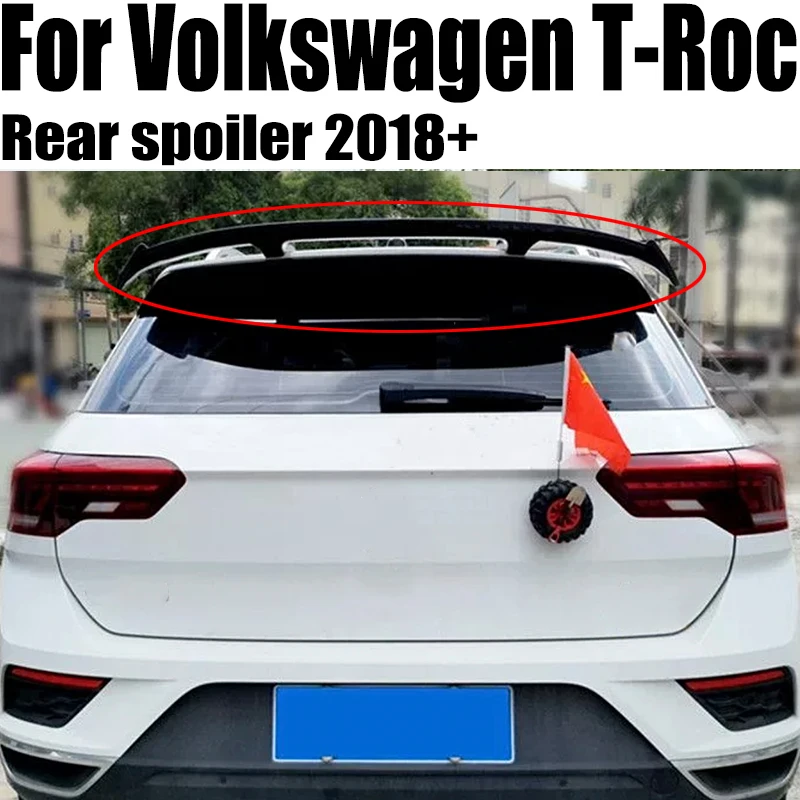 For-Volkswagen-VW-T-Roc-2018-Spoiler-High-Quality-ABS-Material-Carbon ...
