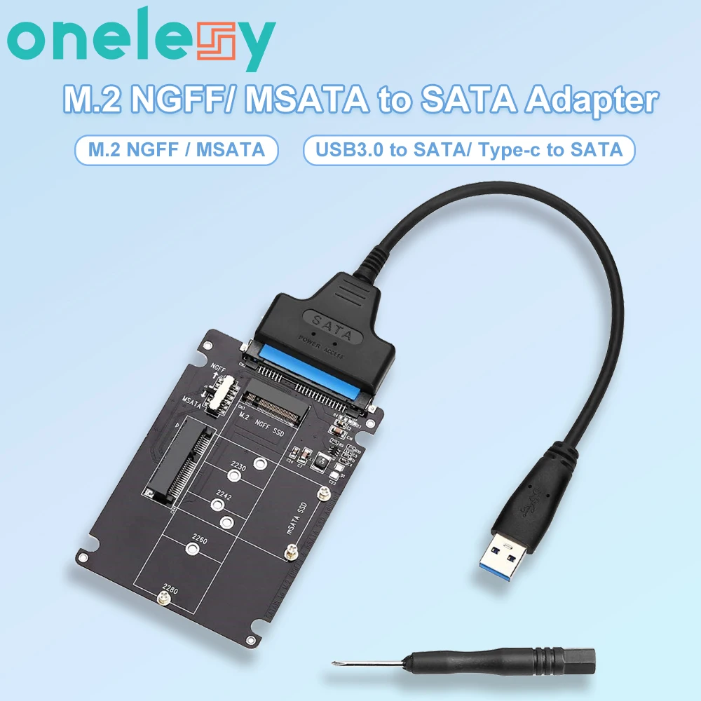Onelesy M.2 Ngff To Sata Adapter Msata To Usb Sata 3.0 Converter ...
