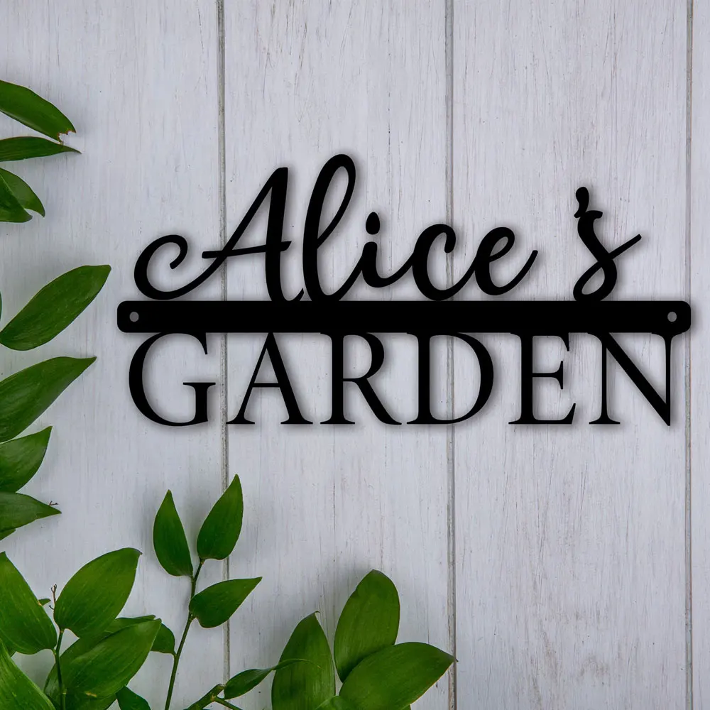 Cool-Personalized-Garden-Name-Tin-Wall-Signs-Custom-Garden-Name-Metal ...