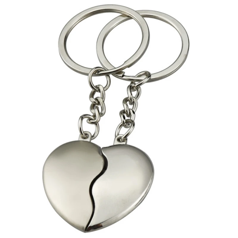 1Pair-Couple-Keychain-Heart-Key-Rings-Lovers-Love-Key-Chain-For ...