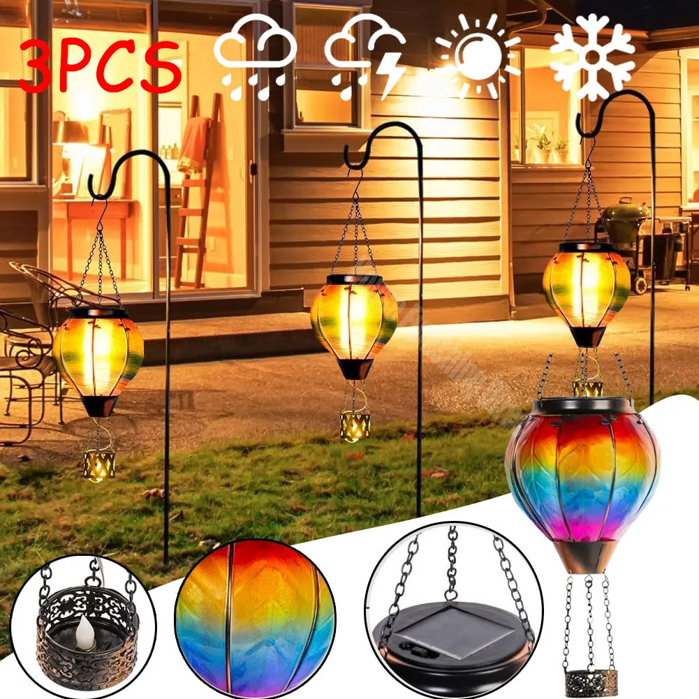 Solar-Powered-Hot-Air-Balloon-Lantern-Hot-Air-Balloon-Garden-Landscape ...