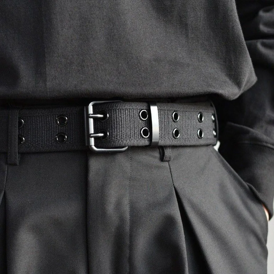 Double Ring Buckle Belt Fashion Men And Women Workwear Trend Double ...