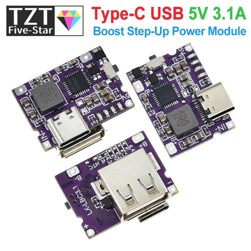 Type C USB 5V 3.1A Boost Converter Step Up Power Module IP5310 Mobile ...