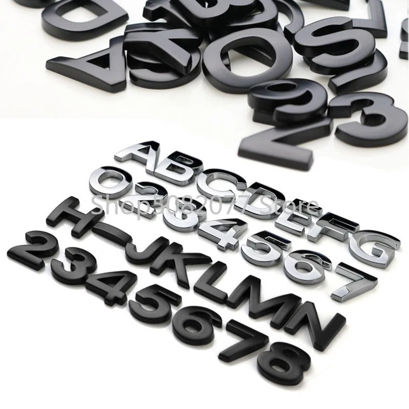 Diy Letters Numbers Alphabet Metal Emblem16mm 25mm 30mm Height Full ...
