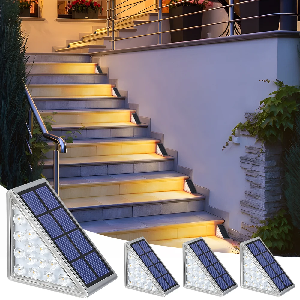 2-Pack-LED-Solar-Step-Lamp-IP67-Waterproof-Outdoor-Stair-Light-With ...