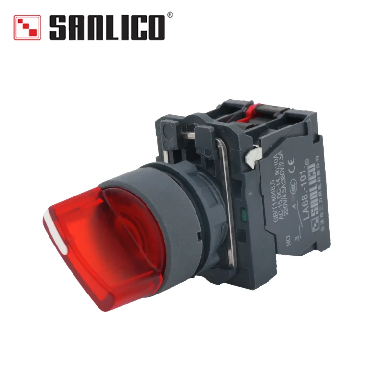 Illuminated-Selector-Switch-Rotary-Knob-Two-or-Three-Position-Switch-with-LED-SB5-LA68S ...
