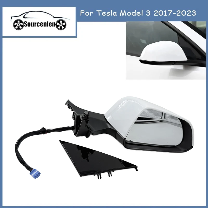 1Pc Vehicle Front Side Rearview Mirror Assembly Power Fold For Tesla ...