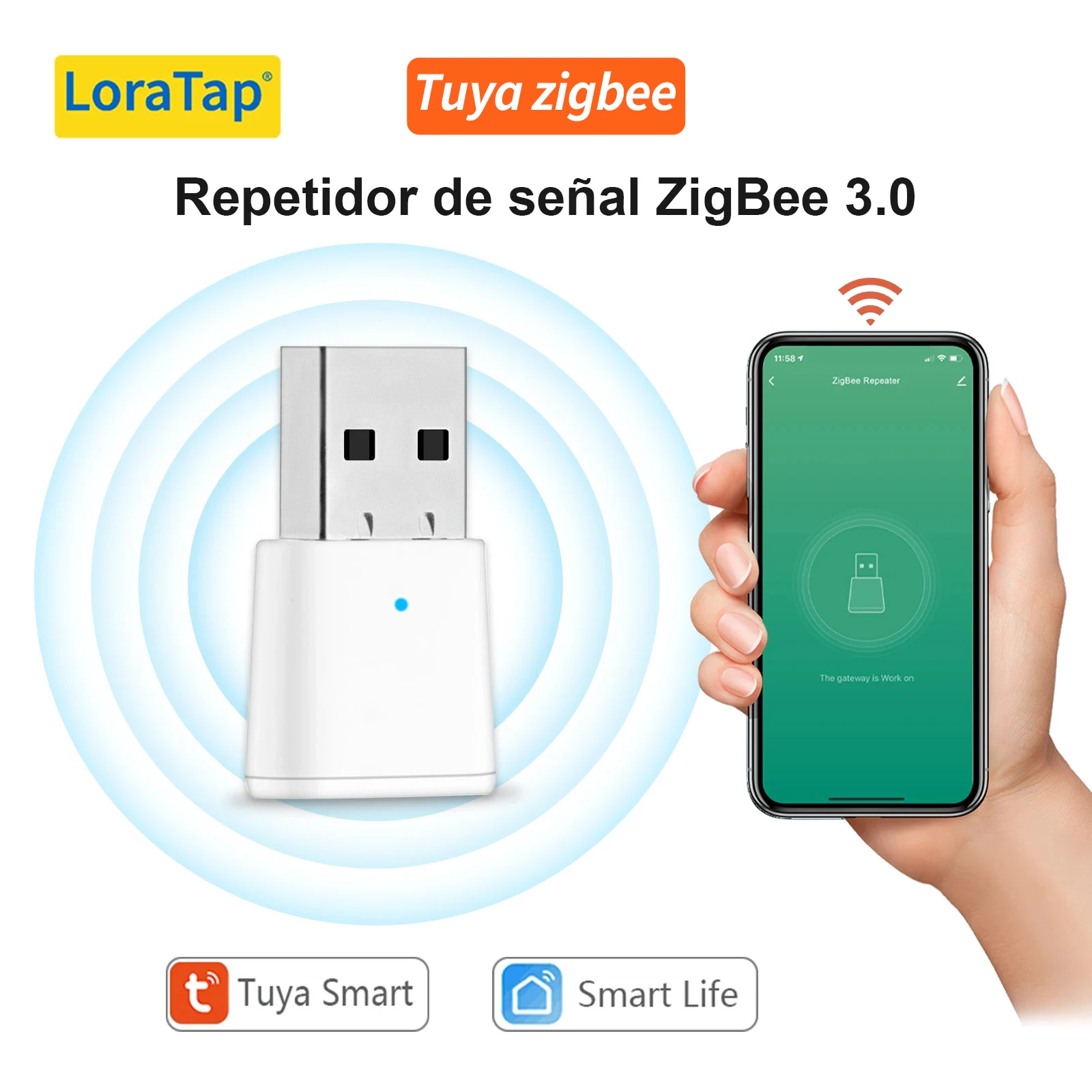 LoraTap-Tuya-Repetidor-de-se-al-ZigBee-3-0-Extensor-USB-para-dispositivos-Smart-Life ...