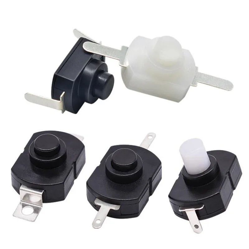10PCS-push-button-Switch-30V-1A-flashlight-switch-Electric-Torch-LOCK ...