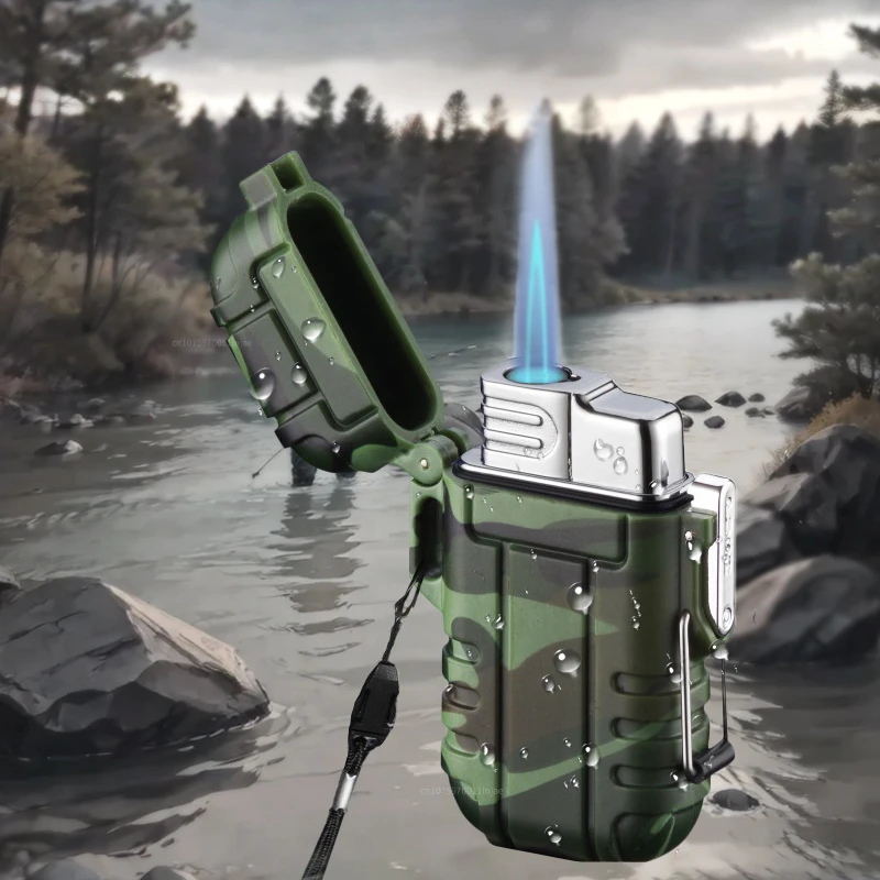 Windproof-and-Waterproof-Butane-Inflatable-Lighter-Outdoor-Camping ...