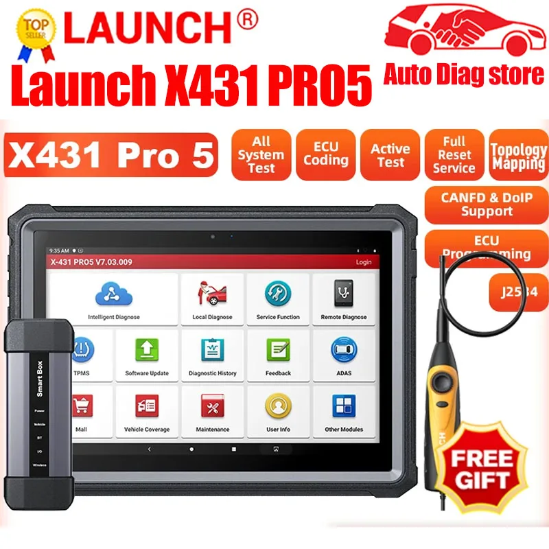 LAUNCH PRO 5 PRO5 J2534 ECU Programming Car Diagnostic Tools OBD2 ...