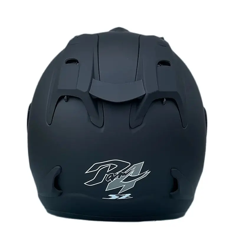 Ram4-Matte-Black-Half-Helmet-Men-and-Women-Motorcycle-Off-Road-Summer ...