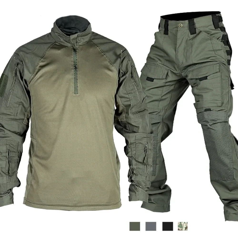 Conjunto-de-traje-t-ctico-para-hombre-camisa-de-entrenamiento-militar ...