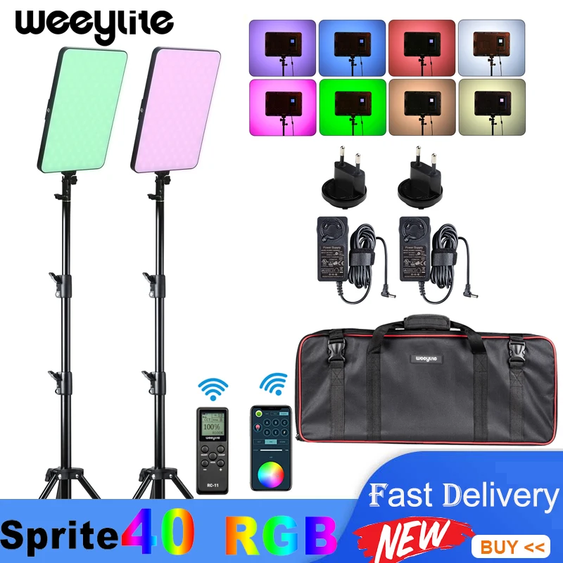 Weeylite sprite 40 RGB LED Light Full Color Photography Lighting Lamp ...