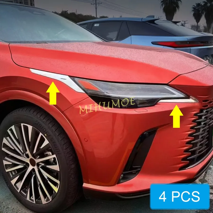 Chrome Headlight Head Light Trims Moulding For Lexus RX 350 350h 500h ...