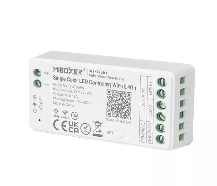 Miboxer Single Color LED Controller FUT036W DC12-24V WIFI and 2.4G Led ...