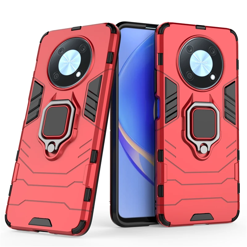 For Huawei Nova Y90 Case Armor PC Magnetic Suction Stand Full Cover For ...
