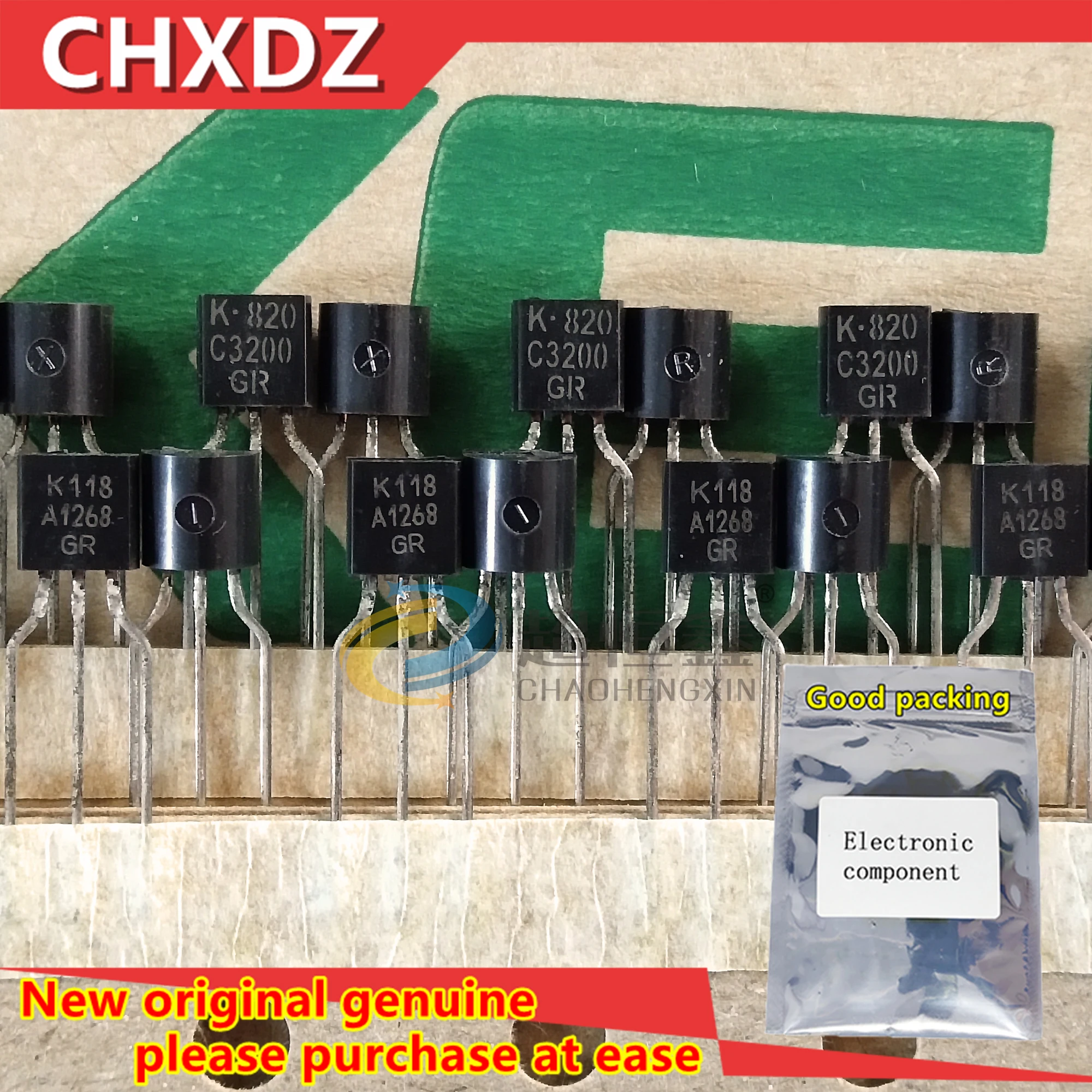 Sold from 1 pair 100% Korean original KEC KTA1268 KTC3200 A1268 C3200 GR TO-92 Can replace ...