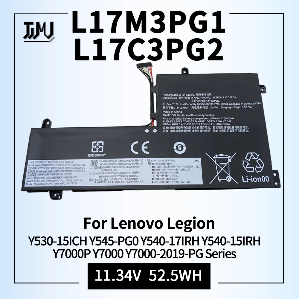 L17C3PG2 Laptop Battery for Lenovo Legion Y7000 1060 Y7000P Y530 Y530 ...