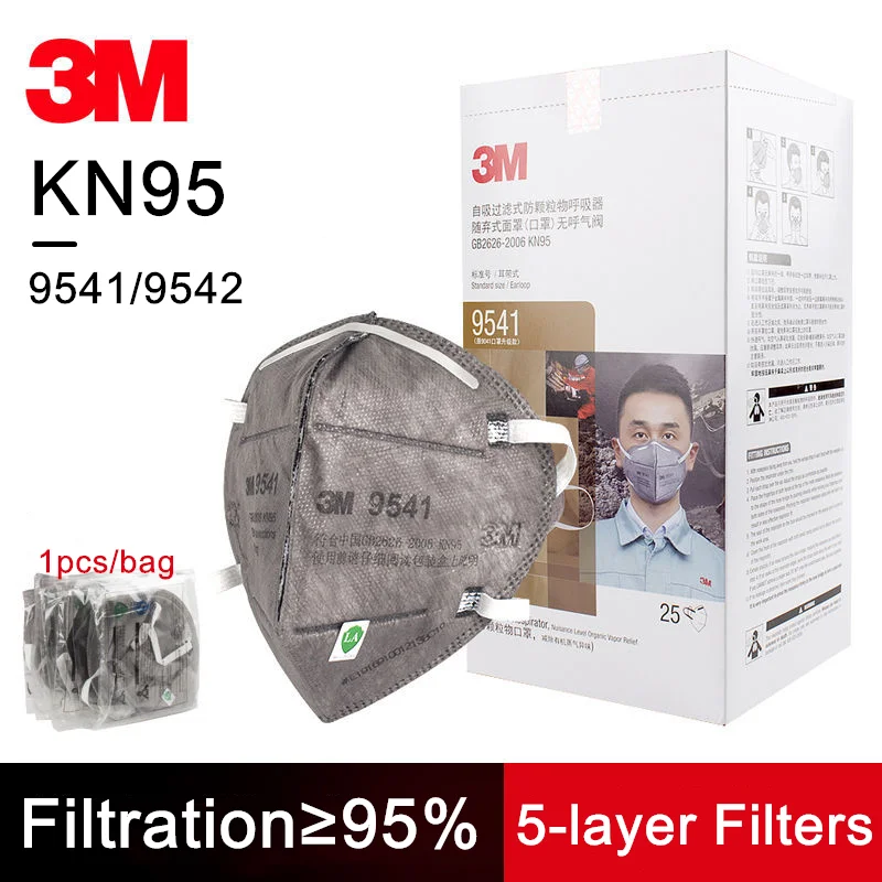 3M-KN95-Adult-Mask-9542-Reusable-Approved-Mascarilla-Individual-Pack ...