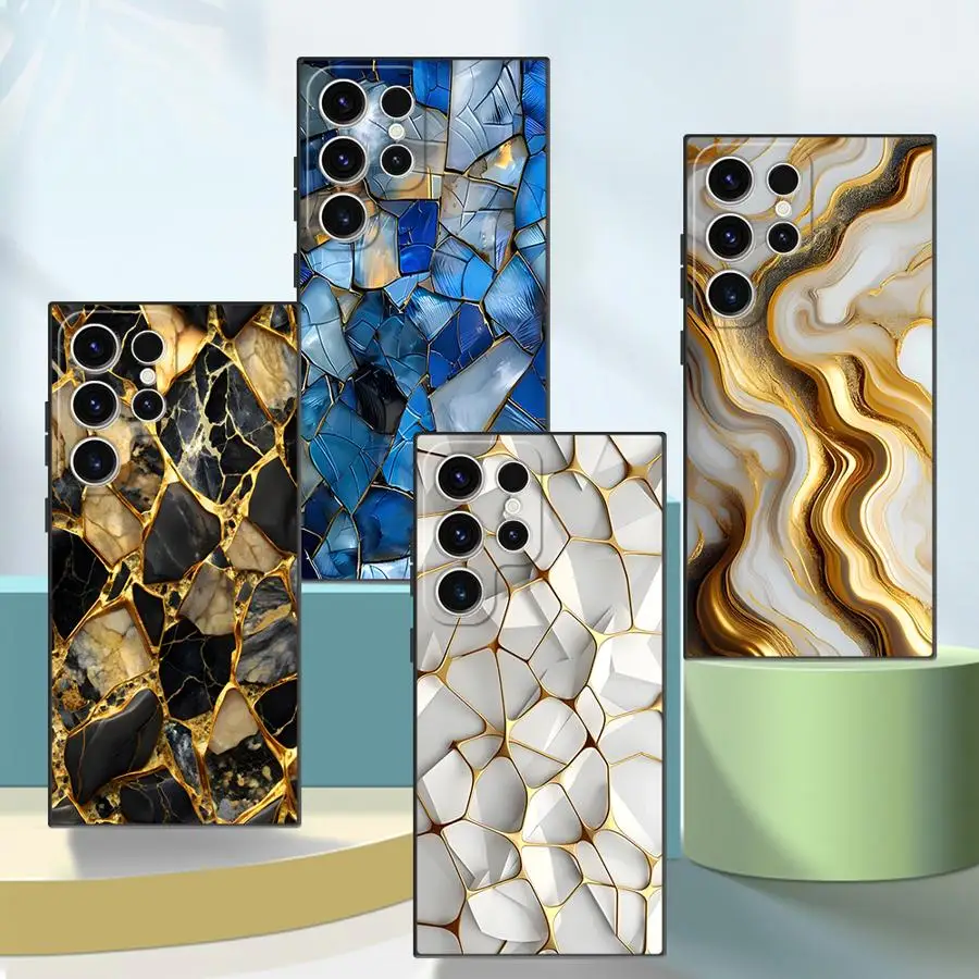 Fashion Cool Marble Print Phone Case for Samsung Galaxy S10 S9 Note 9 8 ...