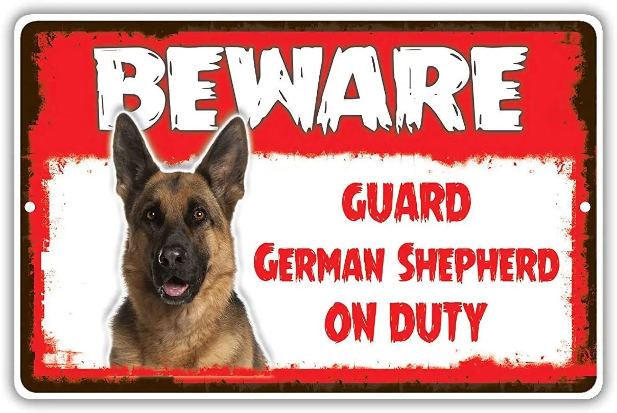 Beware Of Dog Sign German Shepherd