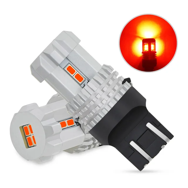 AUXITO 2Pcs T20 LED Red W21 5W 7443 7440 W21W 3020 SMD Auto Tail Rear ...