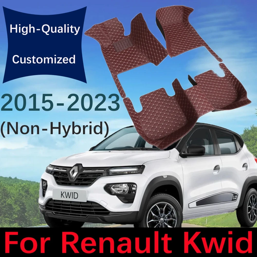 Personalizado-Couro-Car-Floor-Mats-para-Renault-Kwid-BW-2015-2023-N-o-h ...