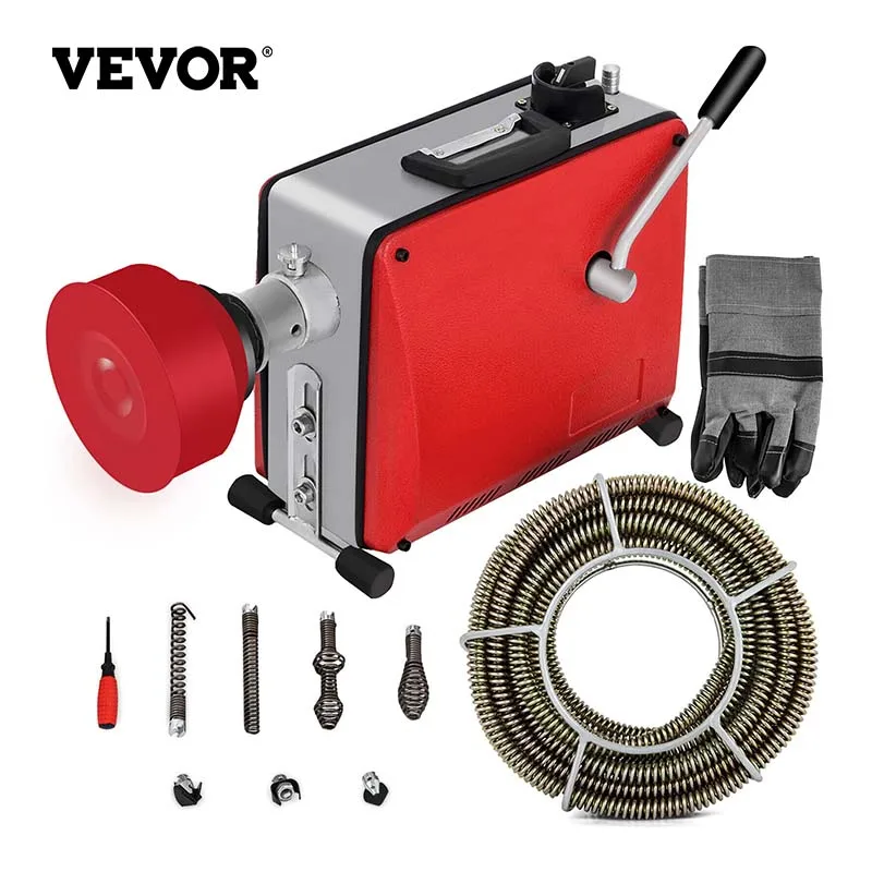 VEVOR-Pipe-Cleaning-Machine-390W-Pipe-Cleaner-Drain-Clean-Pipe-Cleaning ...