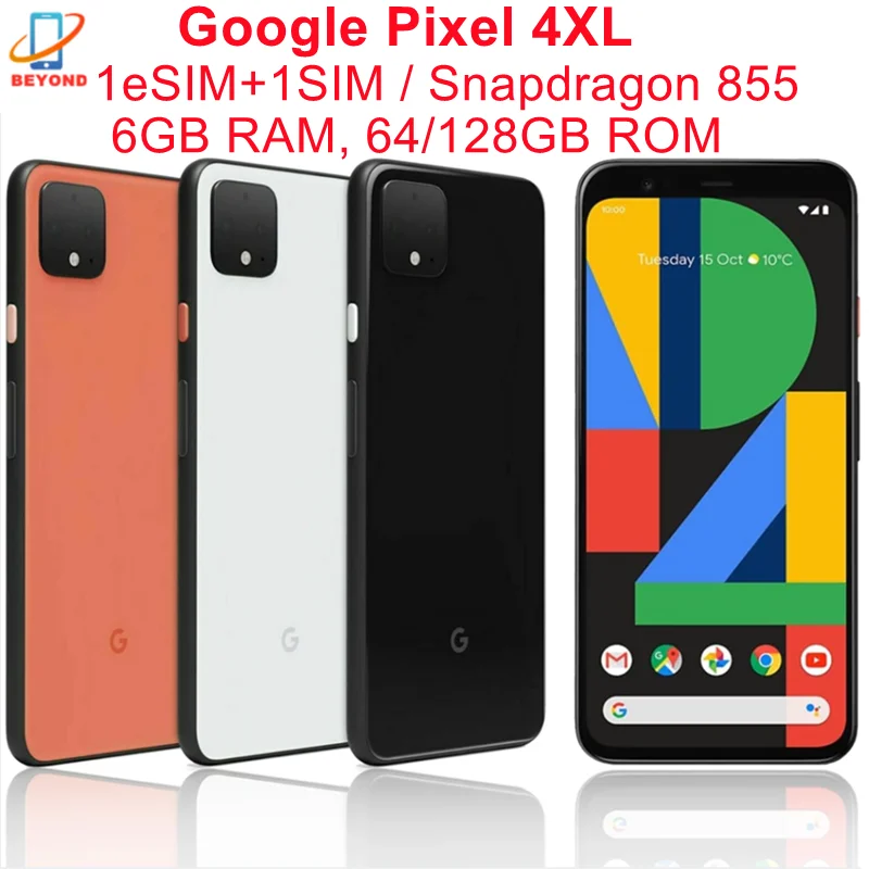 Google Pixel 4XL 4 XL XL4 6.3" 64/128GB ROM 6GB RAM NFC Snapdragon FACE ...