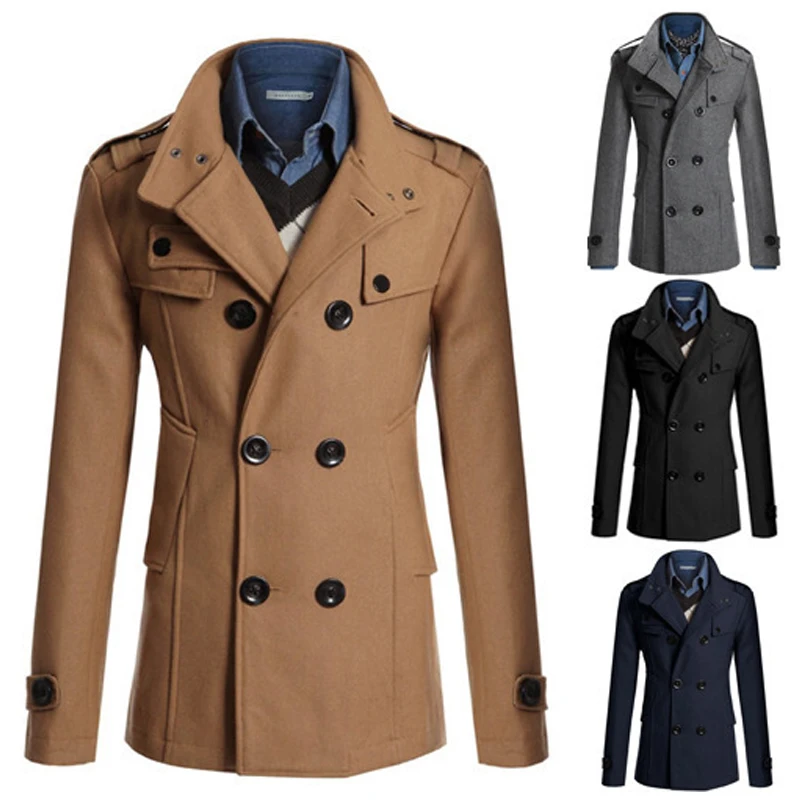 Men-s-Long-Coat-Winter-Warm-Woolen-Overcoat-Fashion-Casual-Lapel-Button ...