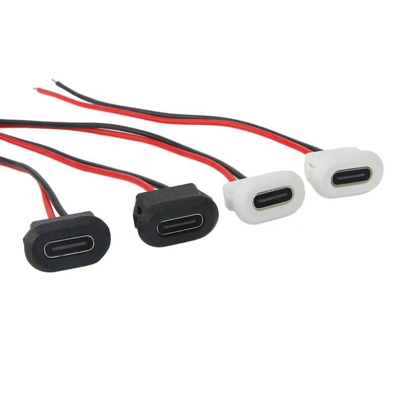 2 Pin USB-C Type Waterproof USB Connector Direct compression female ...
